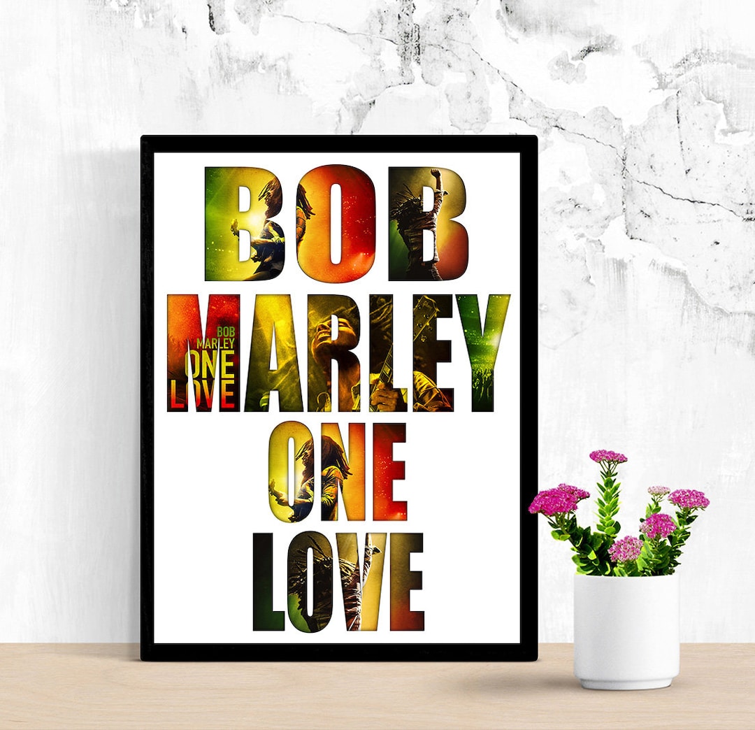 Bob Marley One Love Word Art Posters A1/A2/A3 or A4 High Qulity Posters ...
