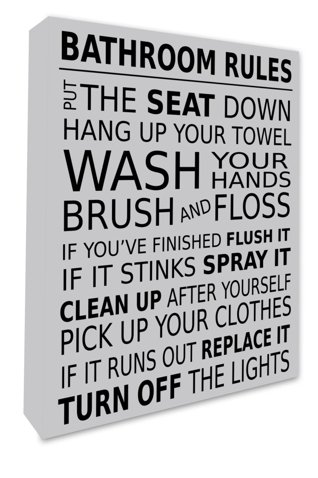 Bathroom Rules Bathroom Prints Wall Art Decor Picture Bathroom Signs ...