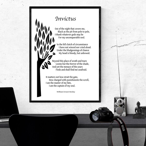 Invictus Poem - Etsy UK