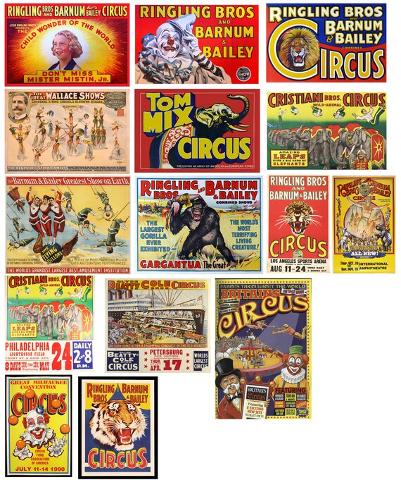 Vintage Sirkus Illustrasjoner Dekorative Vintage Zirkus Clown