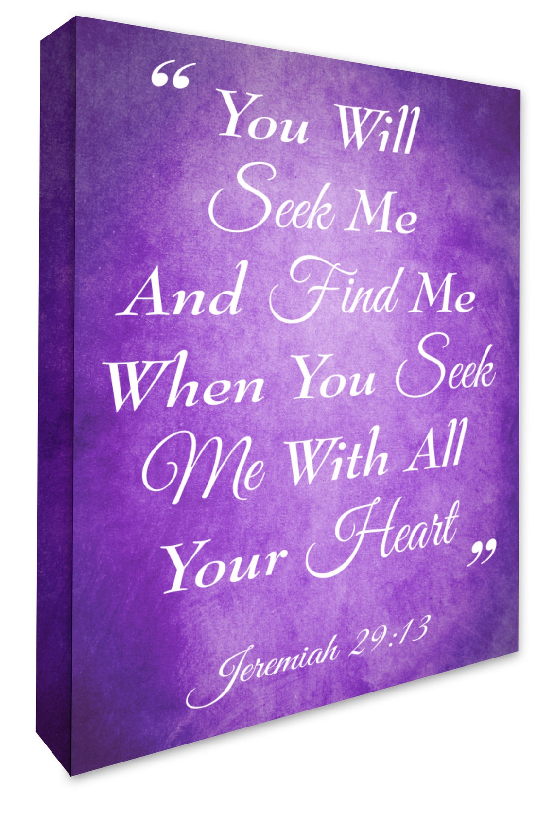Jeremiah 29:13 Biblical Verse Wall Art Prints Scripture Bible | Etsy