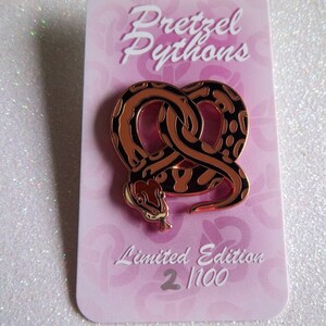 Pretzel Pythons Enamel Pin - Etsy