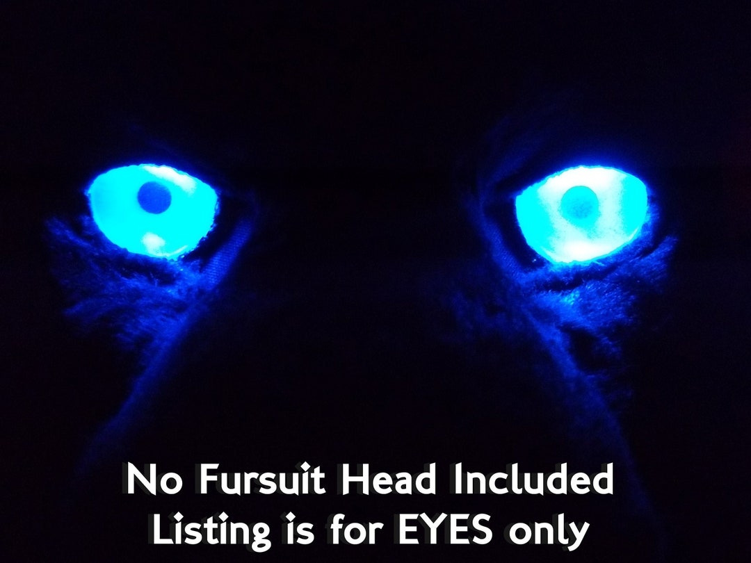 LED Costume / Fursuit Eyes (AA Pack) - Custom - 1.5" - 2" - Acrylic 3-D ...