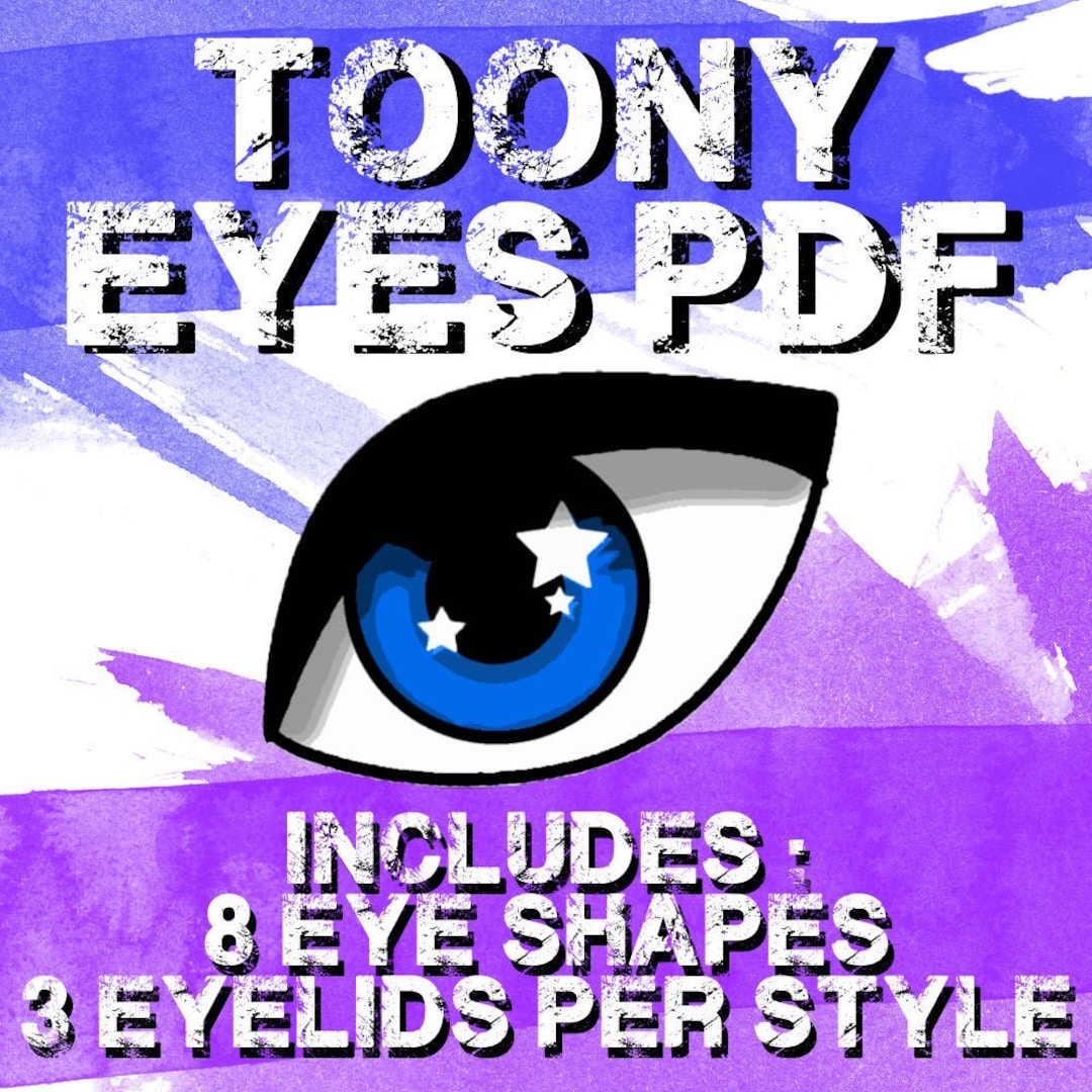 Toony Fursuit Eye Templates PDF ( 8 Styles With 3 Different Sets of ...