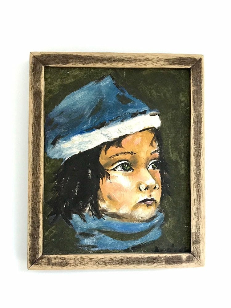 Boy in Blue Original Portrait Painting by Augie | Etsy