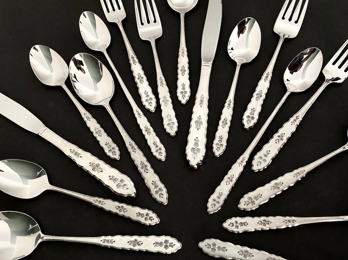 Oneida FLORAL BOUQUET Stainless Flatware Discontinued Pattern - Etsy