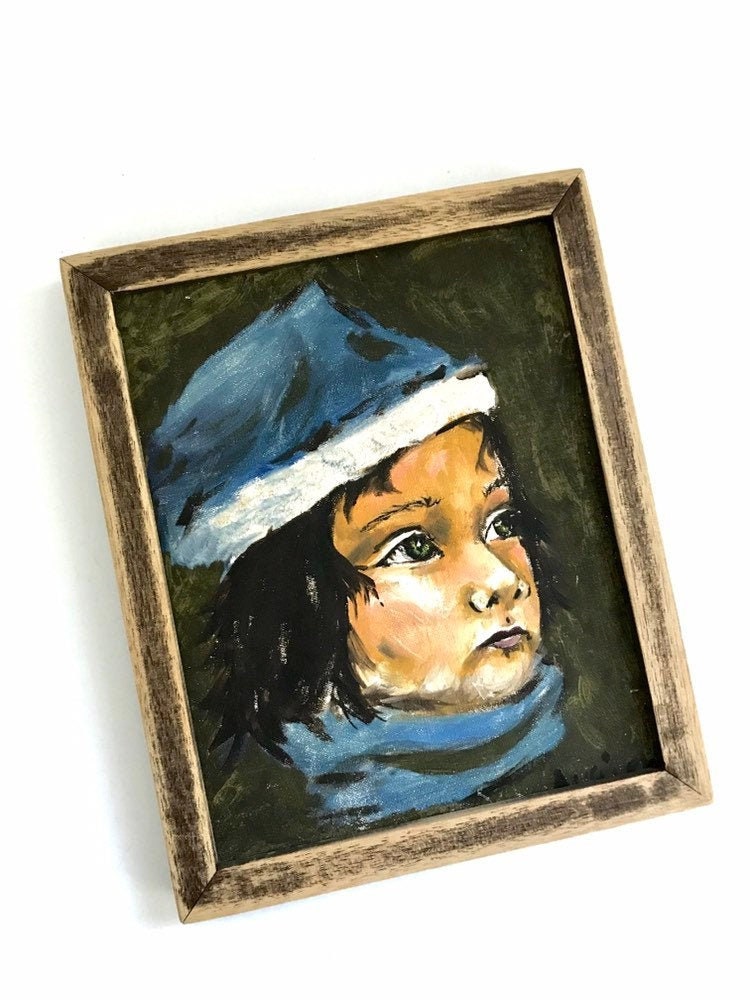 Boy in Blue Original Portrait Painting by Augie | Etsy