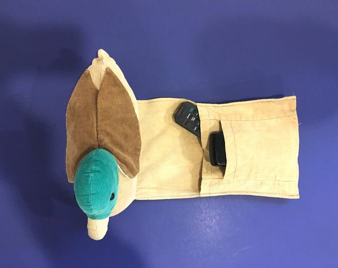 Corduroy Duck Remote Control Caddy Organizer Holder With Pockets for ...