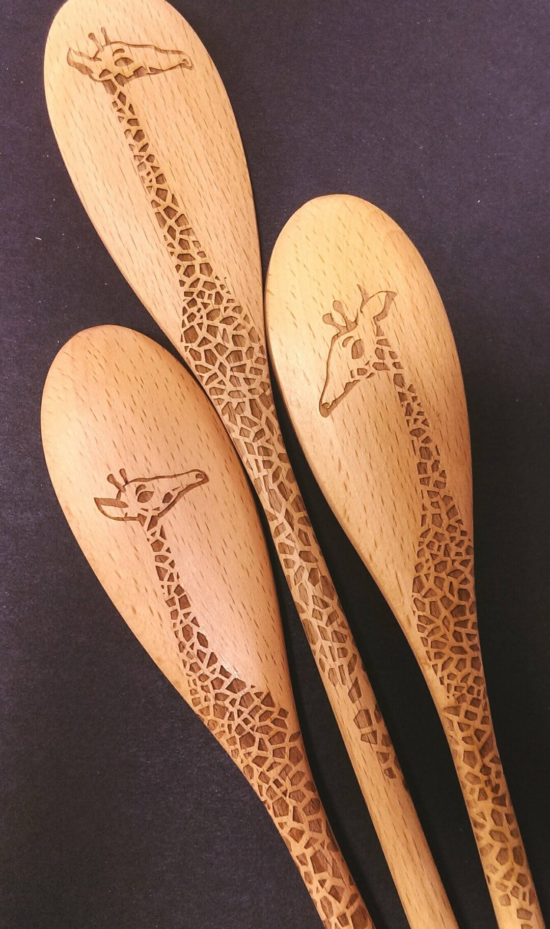 Giraffes - Engraved Wooden Spoons - Etsy