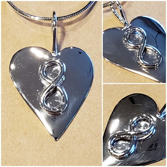 Cross With Infinity Symbol in Sterling Silver With Chain. | Etsy