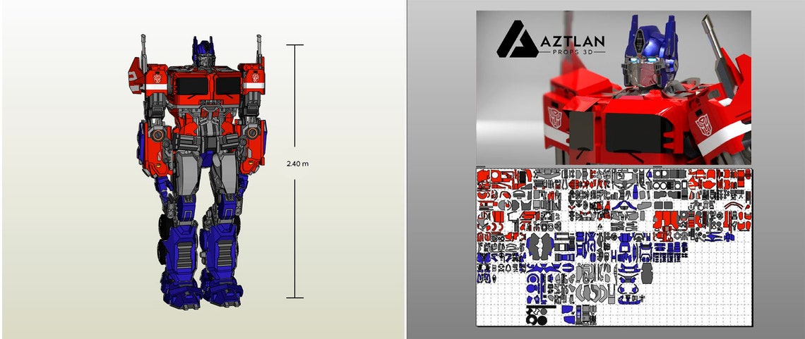 Optimus prime head pepakura file - ptumj