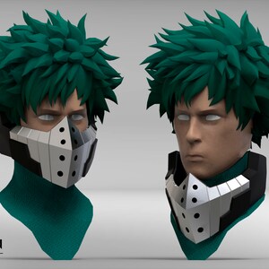 Deku Mask MHA 3D Print & Pepakura - Etsy