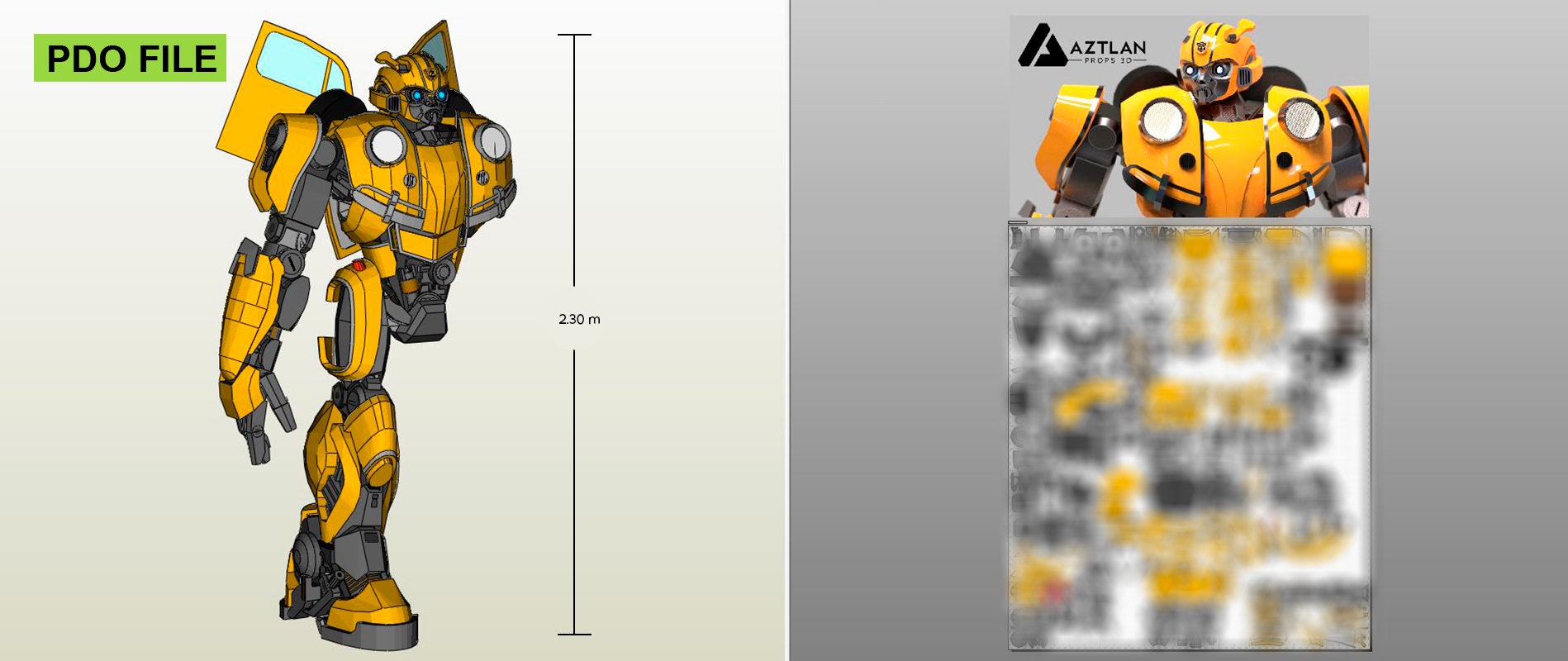 Bumblebee Armor Pepakura - Etsy México