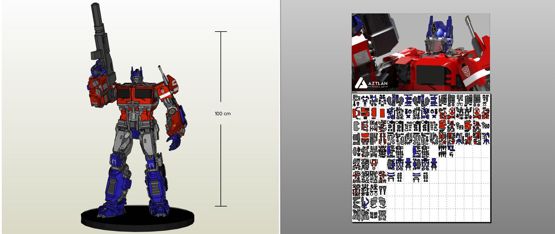 Optimus Prime Figure Papercraft 70cm - Etsy México