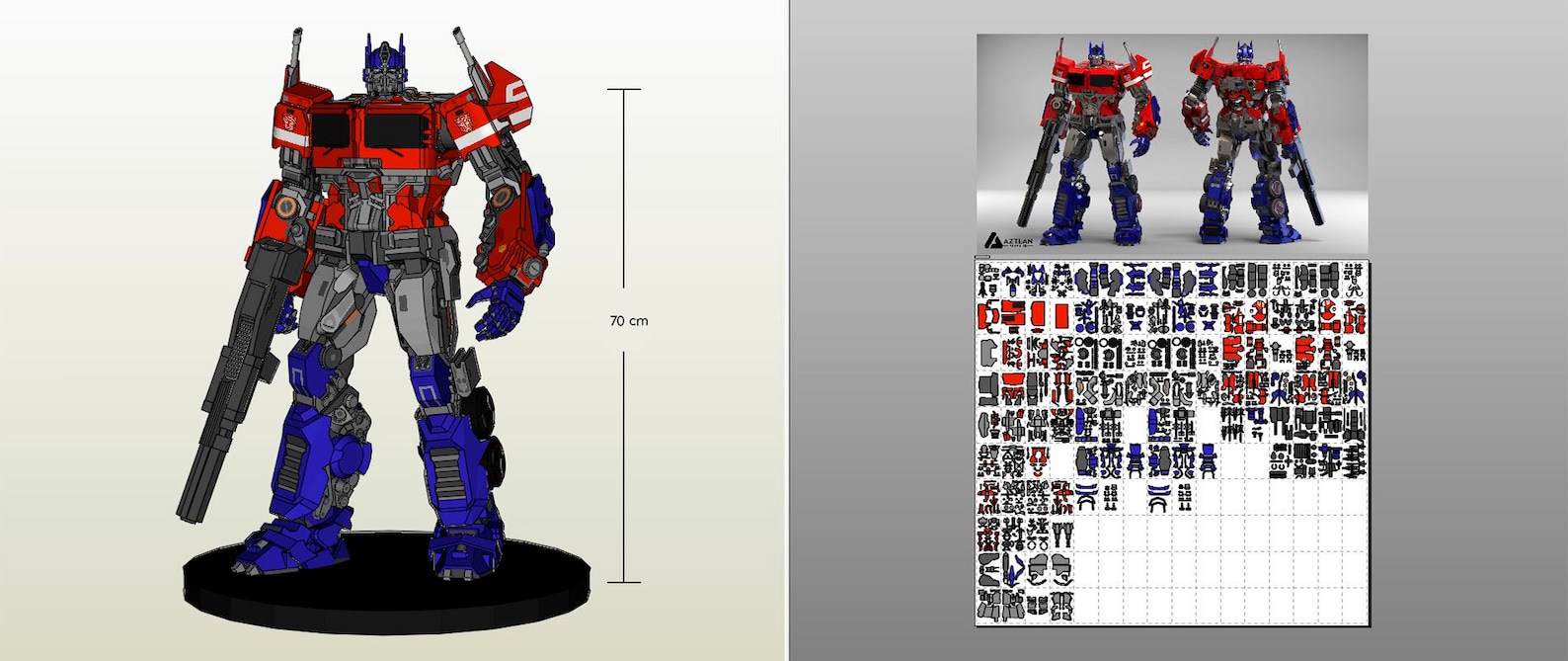 Optimus Prime Figure Papercraft 70cm - Etsy México