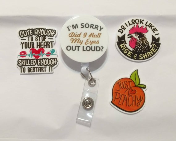 Sassy Sarcastic Sayings Badge Reels Badge Reels Id Badge | Etsy
