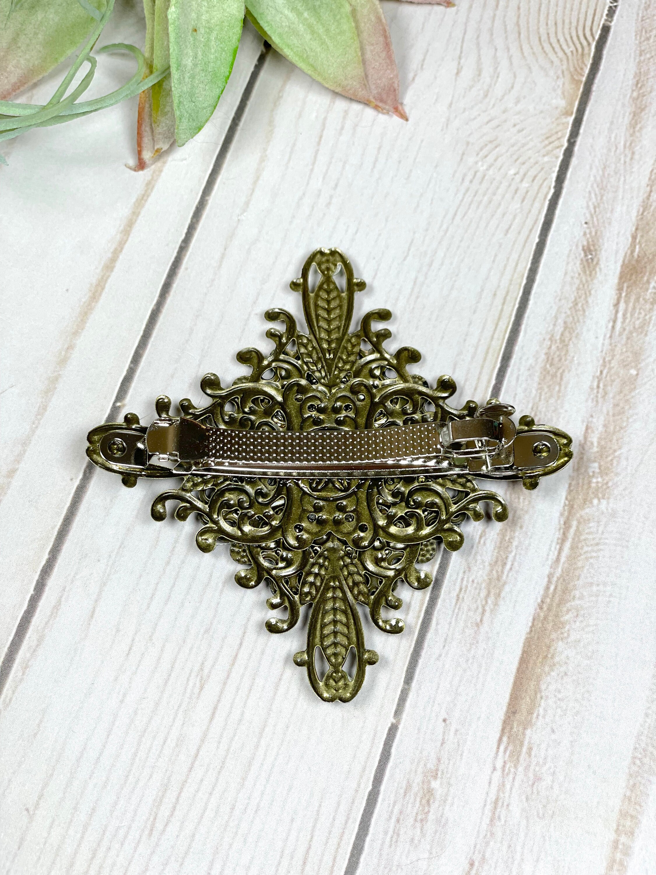 Steampunk Rhombus Hair Clip, Cogs & Gears Hair Accessory, Victorian ...