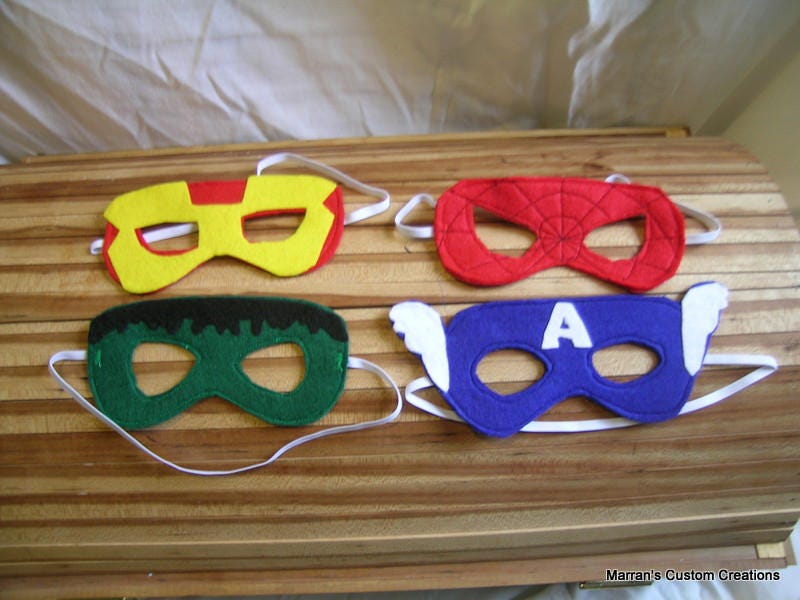 Kids Felt Superhero Mask, Birthday Party Favors, Set of for Masks. - Etsy