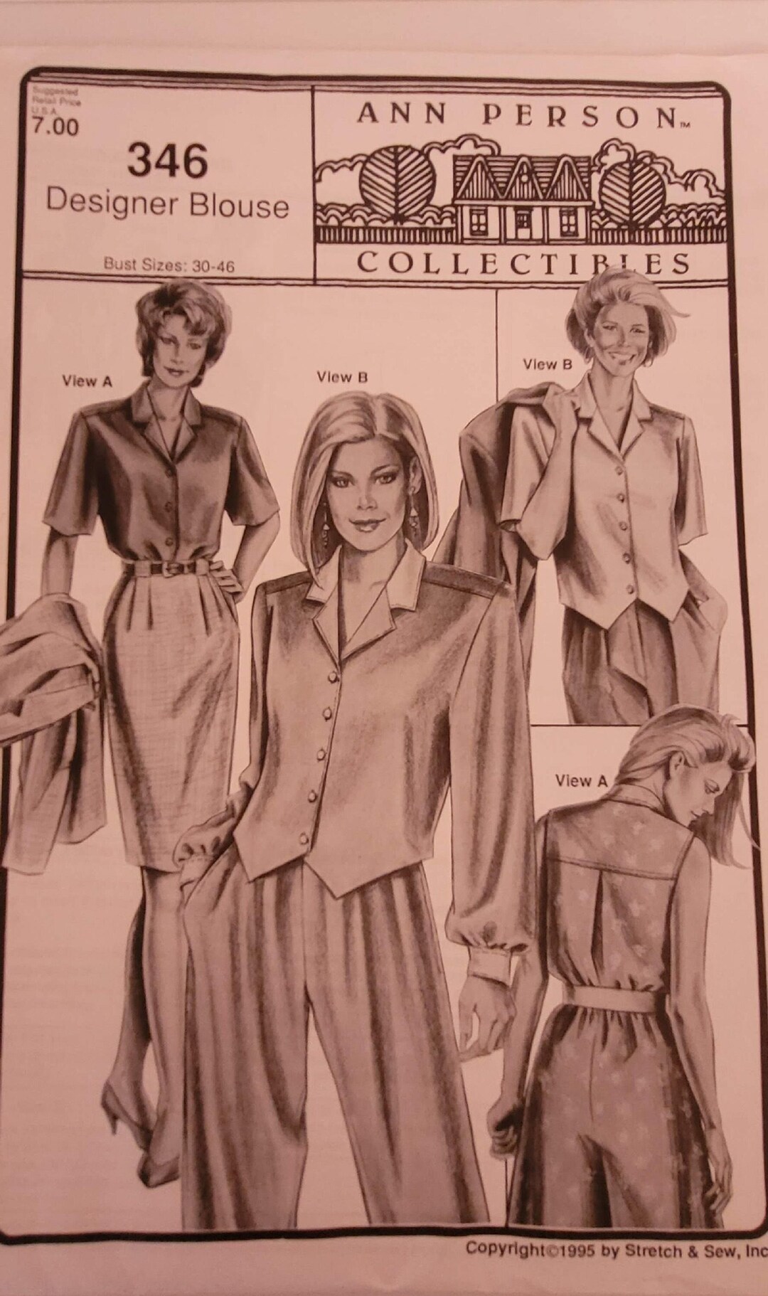 Stretch & Sew, Ann Person, *UNCUT*; #346, Blouse, All Sizes - Etsy