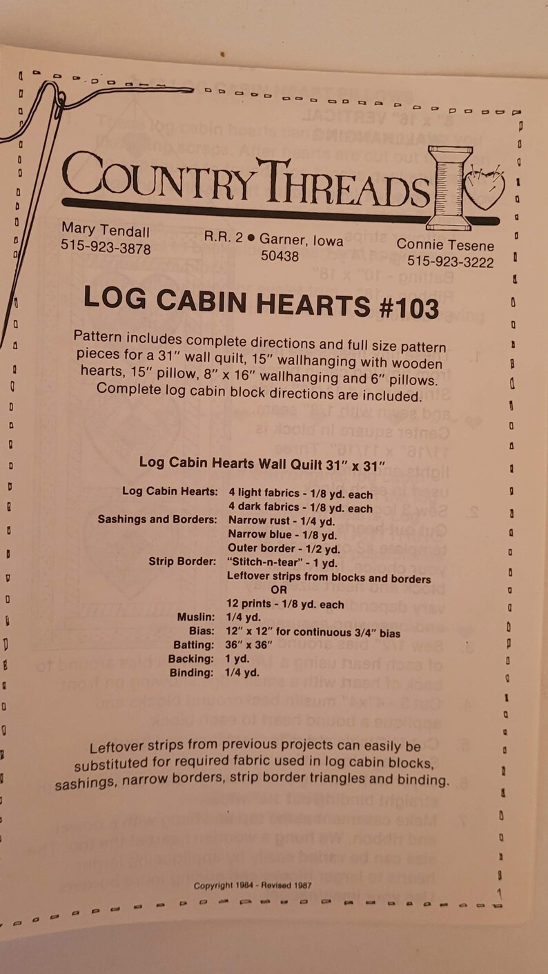 Log Cabin Wall Quilt Pattern, Pillow Pattern, Wall Hanging, Log Cabin ...