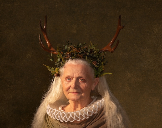 Deer Antler Antler Crown Wedding Crown Crown Viking Younger Futhark ...