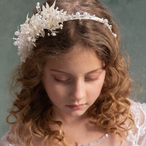 Romantic Flower Crown Holy Communion Headband First Comunion Crown ...