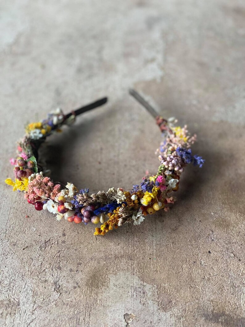 Dried Flower Headband Bridal Headpiece Natural Accessories - Etsy