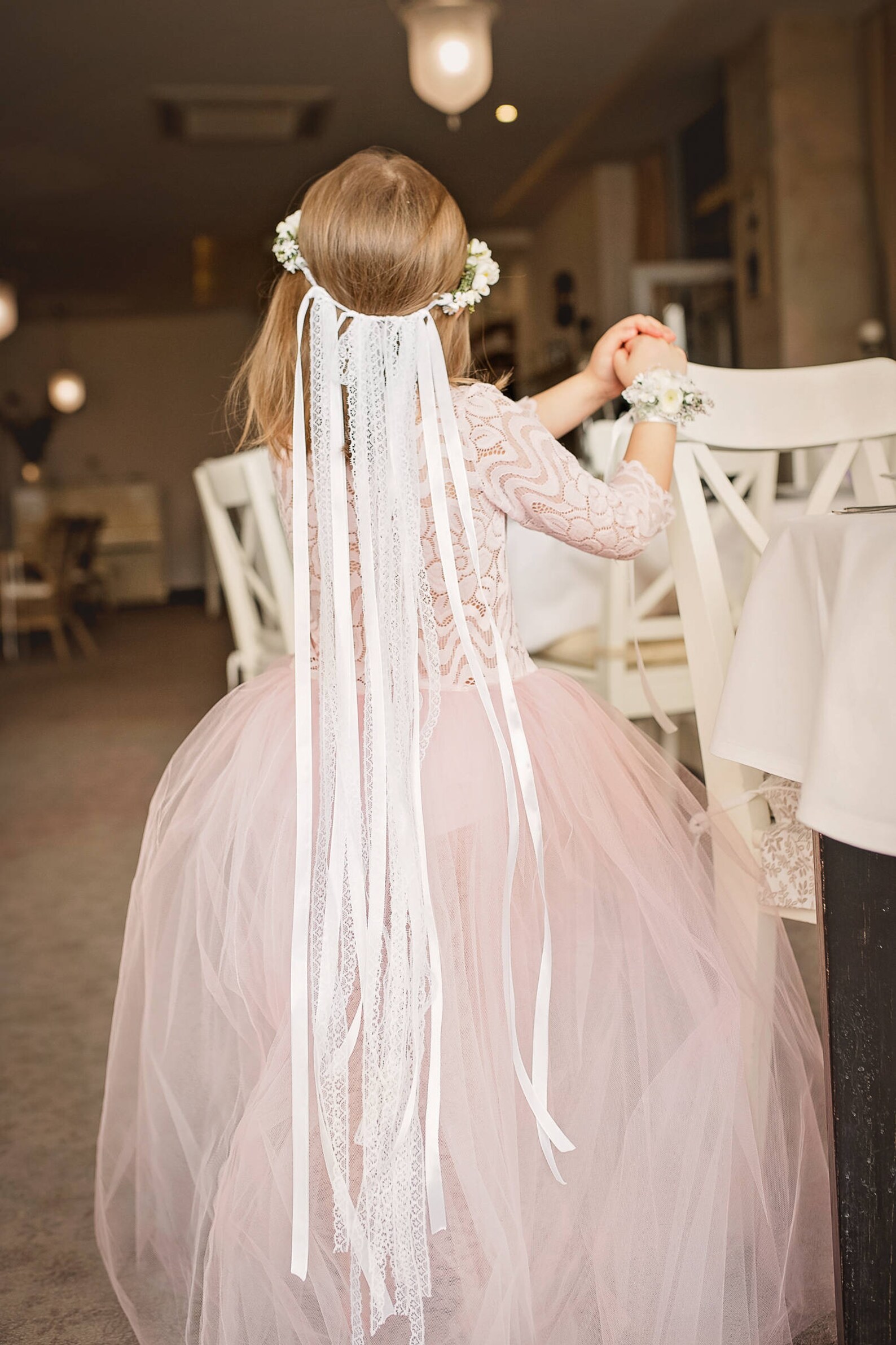 First Holy Communion Head Wreath With Veil Magaela Accessories - Etsy