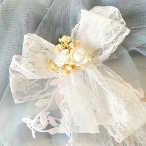 First Holy Communion Hair Bow White Flower Hair Clip Flower Girl Clip ...