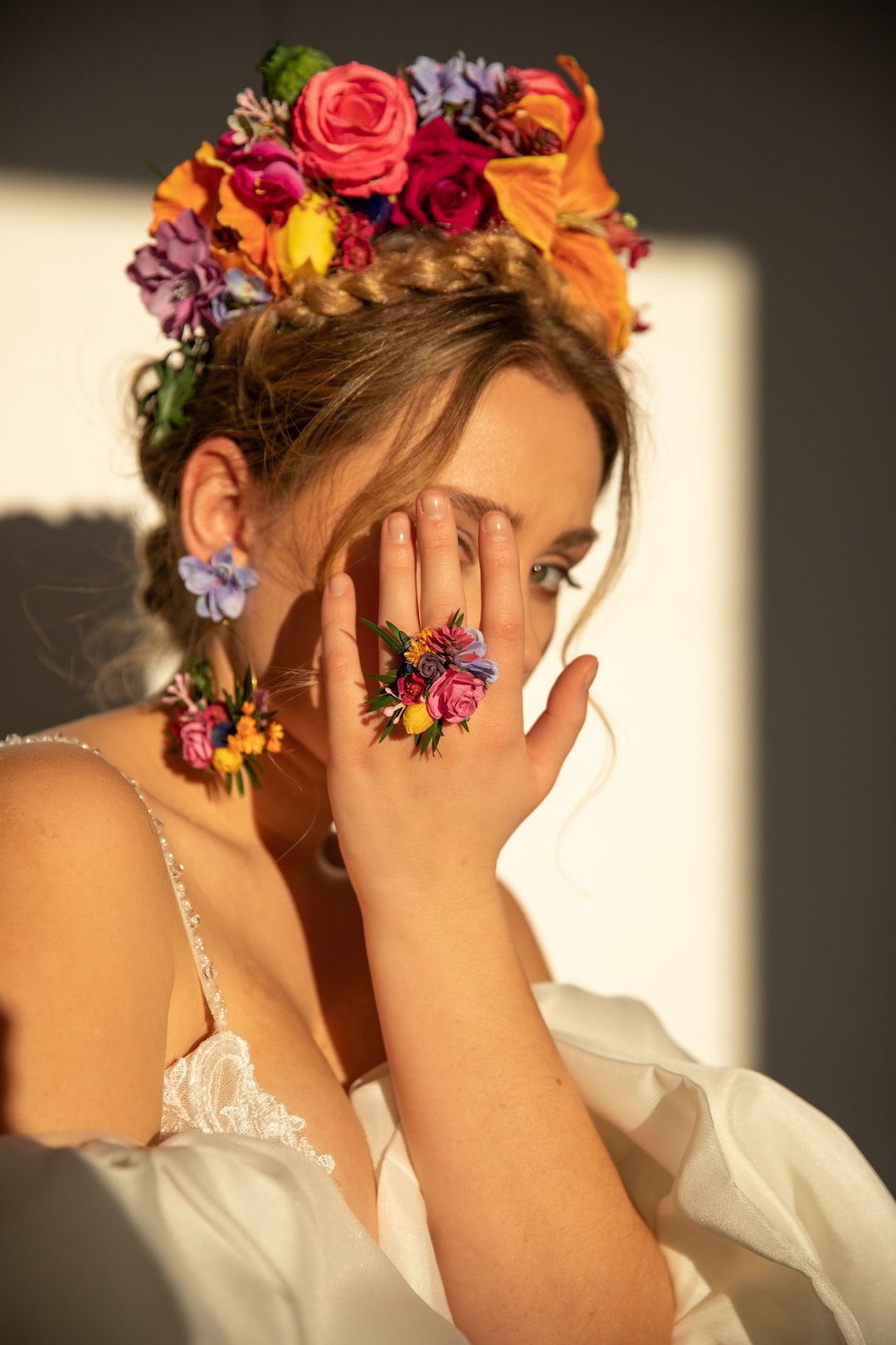 Lily & Rose Flower Headband and Ring: Colorful Frida Headpiece - Etsy
