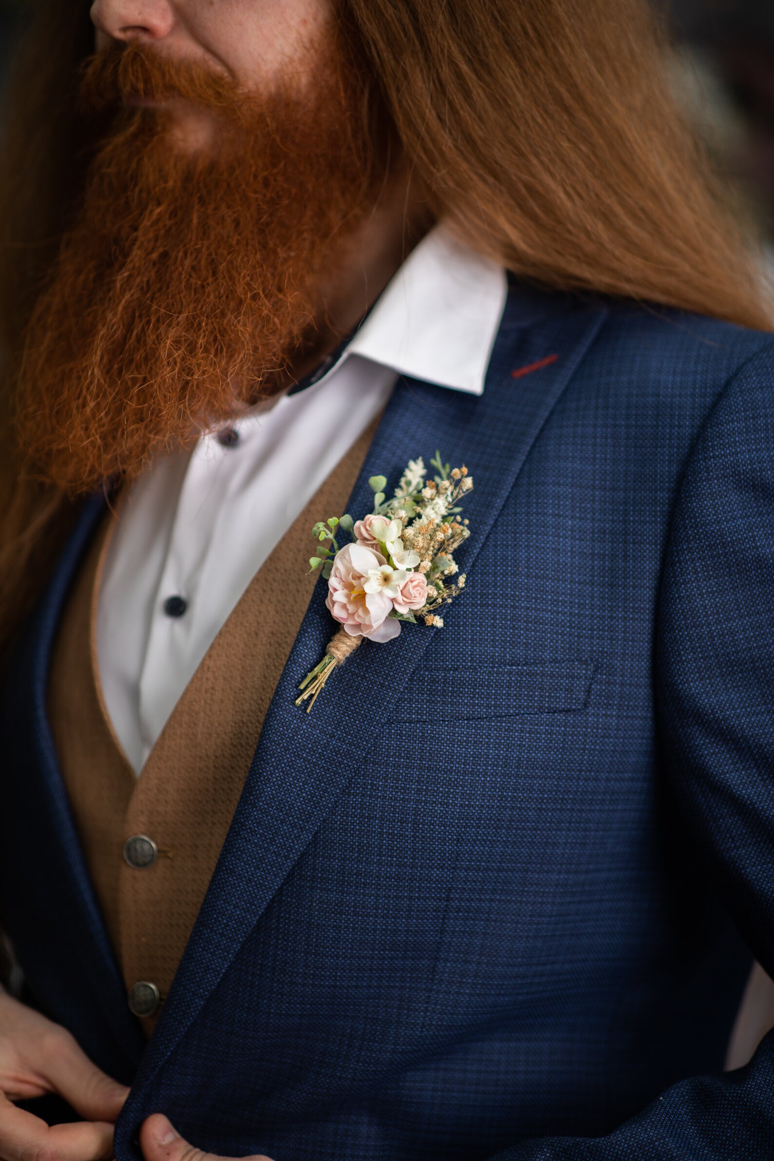 Blush Pink Flower Boutonniere: Romantic Wedding Groom Corsage - Etsy Canada