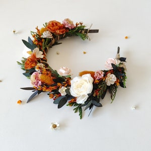 Autumn Flower Headband Burnt Orange Cinnamon Fall Headpiece Wedding ...