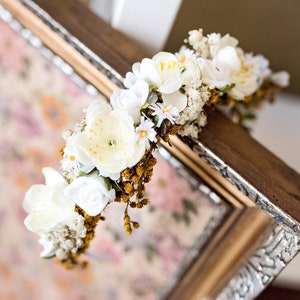 Headband for First Holy Communion White Floral Headband Communion Girls ...