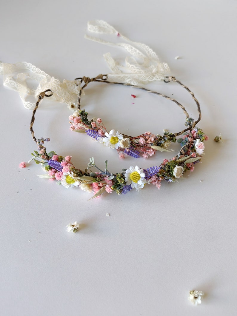 Daisy Flower Hair Wreath: Mother Daughter Matching Set - Etsy