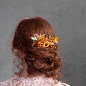 Sunflower Hair Comb Yellow Bridal Hair Comb Summer Wedding Bridal Hair ...