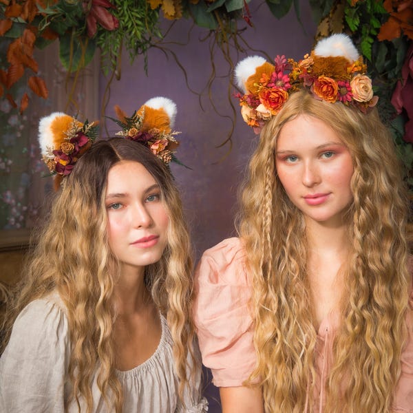 Fox Flower Crown - Etsy