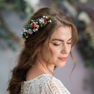 Folk Flower Hair Comb Spring Wedding Summer Wedding Meadow Flower Hair ...