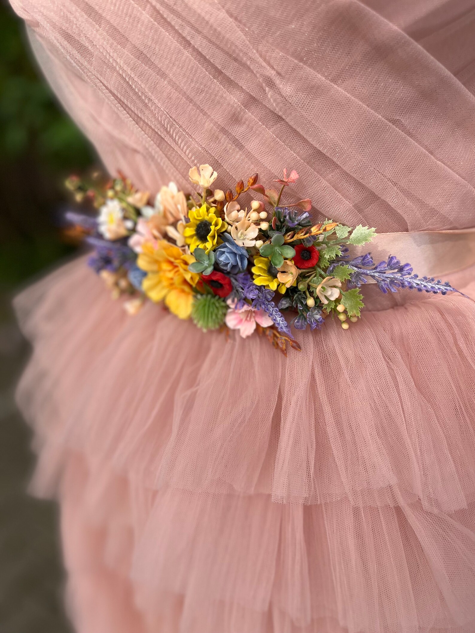 Summer Colourful Flower Belt Sunflower Daisy Wedding Belt - Etsy