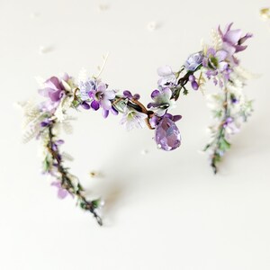 Elven Flower Tiara Bridal Wedding Crown Fairy Bridal Tiara Lilac Elf ...