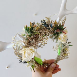 Halloween Deer Antler Crown: Black Flower Horn Headband - Etsy