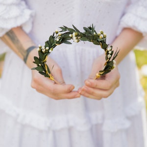 Greenery Bridal Headband Flower Headband Boho Wedding 2021 Green and ...