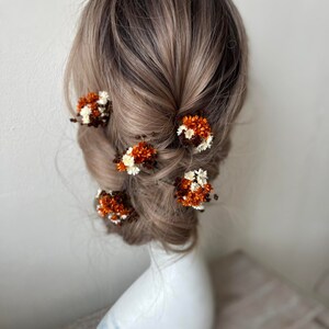 Fall Dried Flower Hairpins: Autumn Wedding Hair Accessories - Etsy