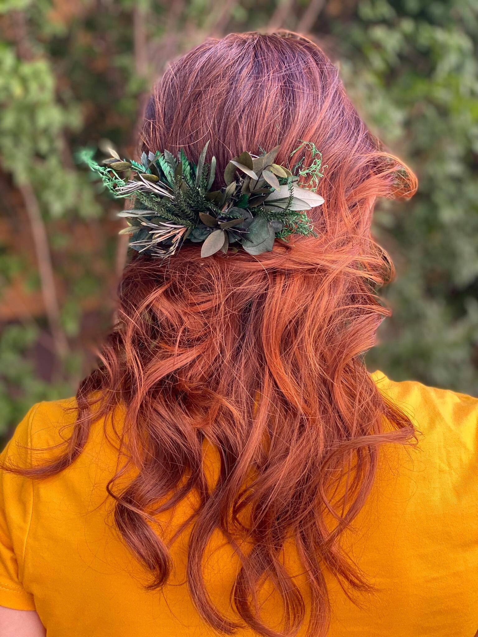 Woodland hair comb Forest wedding comb Bride to be Greenery | Etsy