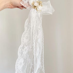 First Holy Communion Hair Bow White Flower Hair Clip Flower Girl Clip ...