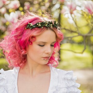 Greenery Bridal Headband Flower Headband Boho Wedding 2021 Green and ...