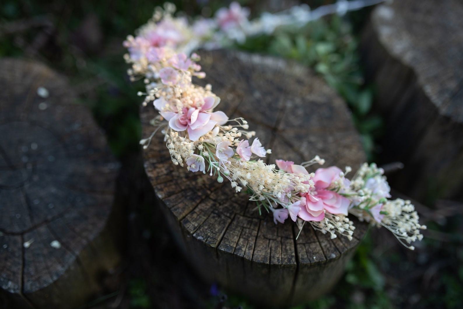 Flower Fairy Hair Garland Wedding Hair Flowers Head Wreath - Etsy