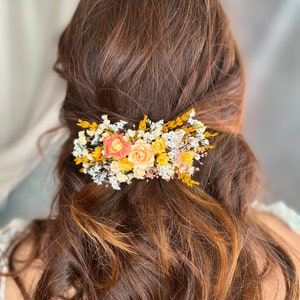 Yellow Flower Hair Clip: Bridal Autumn Wedding Headpiece - Etsy