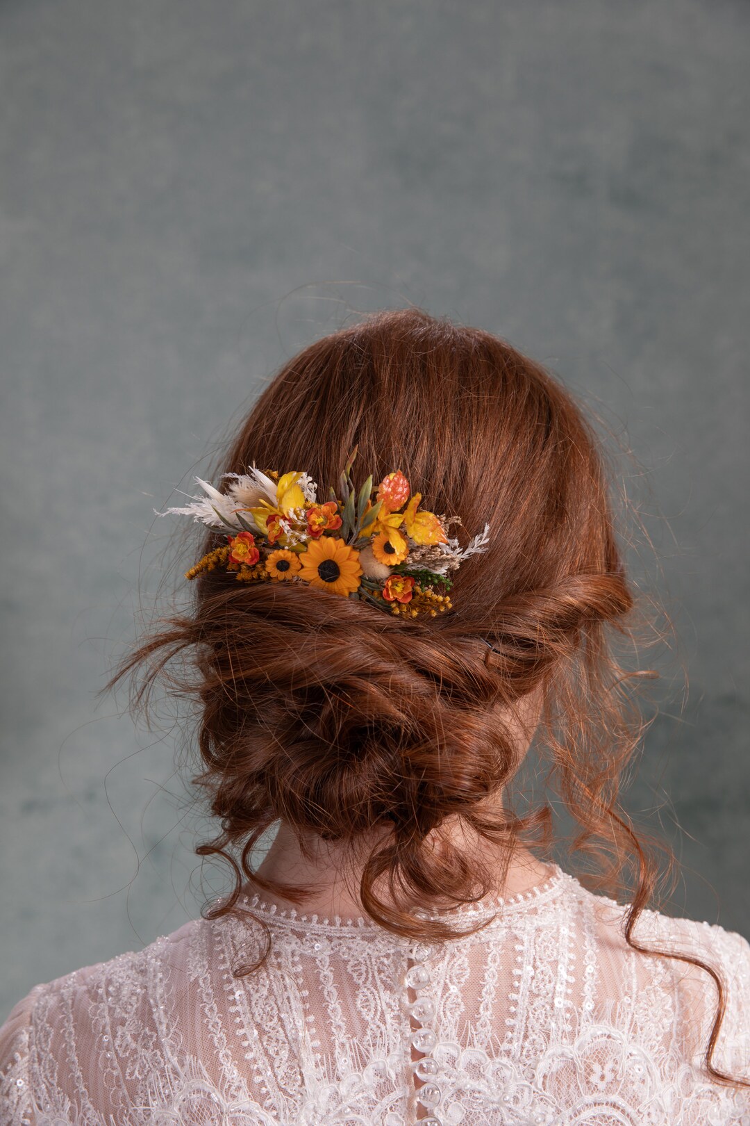 Sunflower Hair Comb Yellow Bridal Hair Comb Summer Wedding Bridal Hair ...