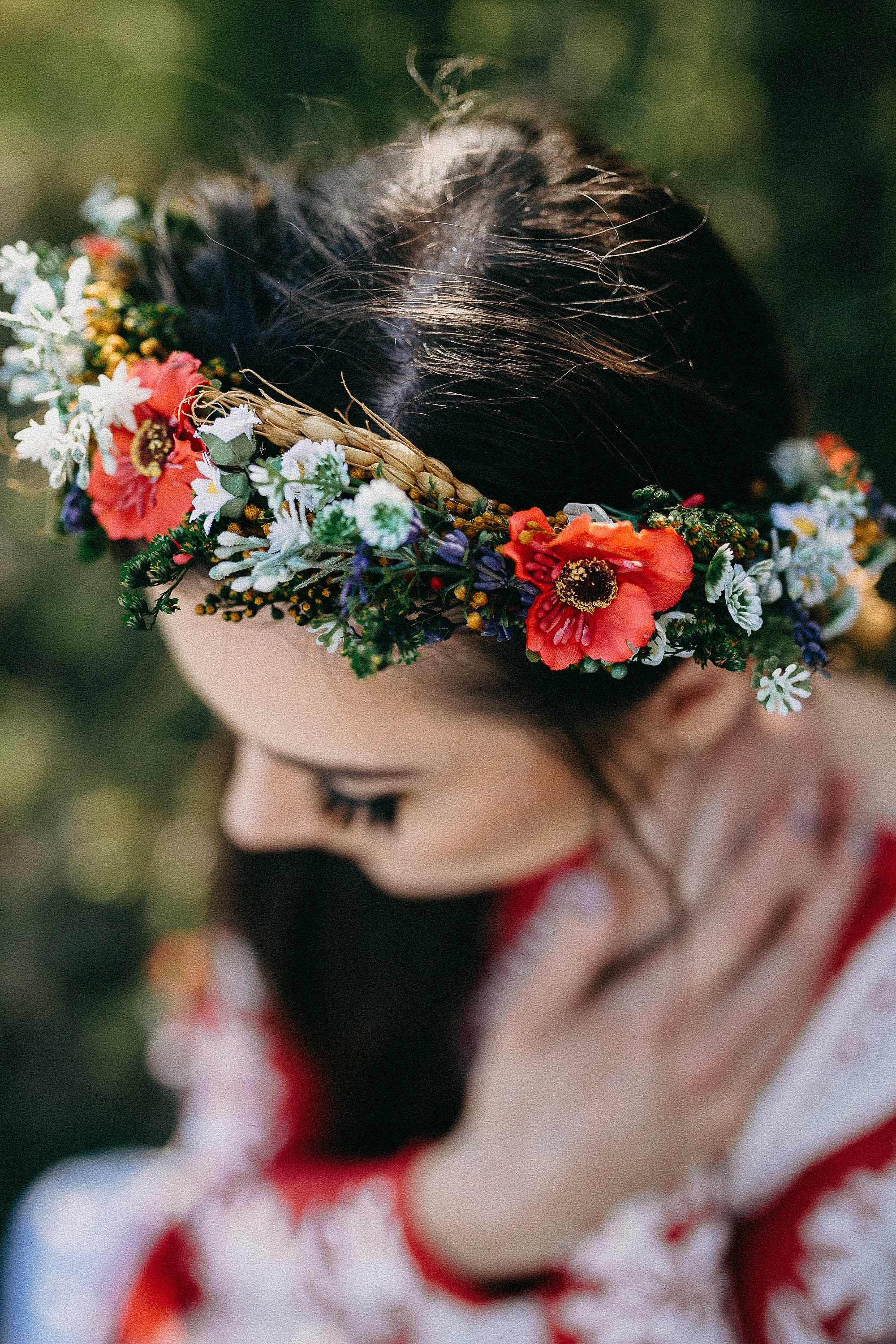 Folk Crown With Poppy Flower and Ear of Wheat Colourful Wreath - Etsy ...