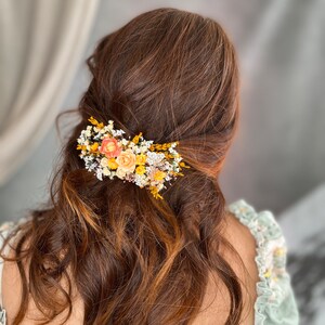 Yellow Flower Hair Clip: Bridal Autumn Wedding Headpiece - Etsy